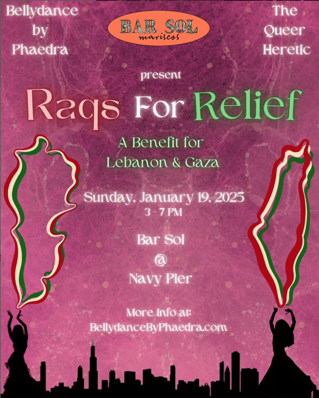 Raqs For Relief: Benefit for Gaza & Lebanon - Bar Sol Navy Pier Chicago ...